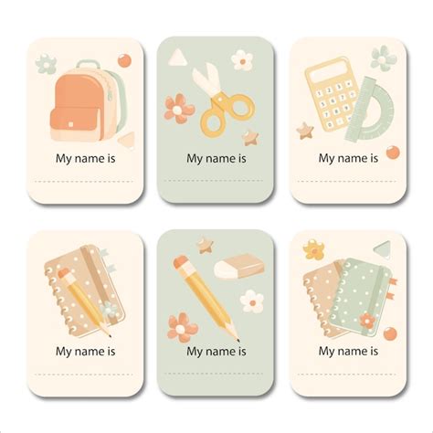 Premium Vector Hand Drawn Notebook Label Collection For Students