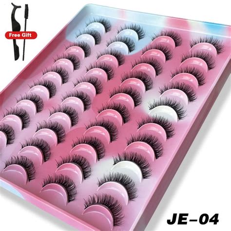 Накладные ресницы 20 пар ДД Керл Косметика Devoservice Кисти и пинцет для наращивания