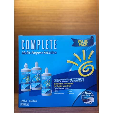 Complete Multi Purpose Solution 360ml X 3 3 Lens Cases Exp 122026