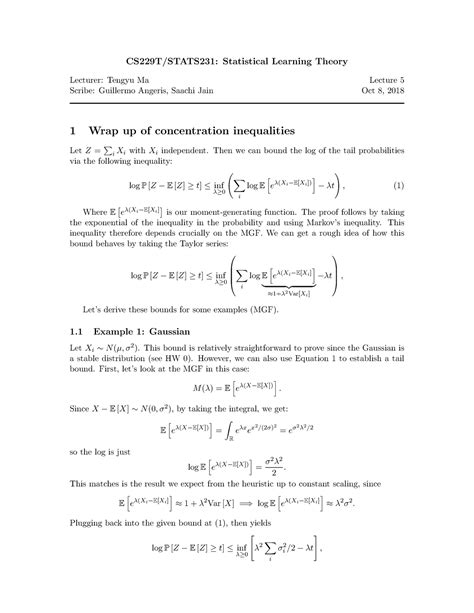 10 08 Final Lecture Notes On Statistical Learning Theory Cs229t