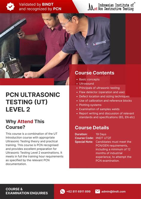 Ultrasonic Testing Level IINDT Batam Indonesian Institute Of NDT
