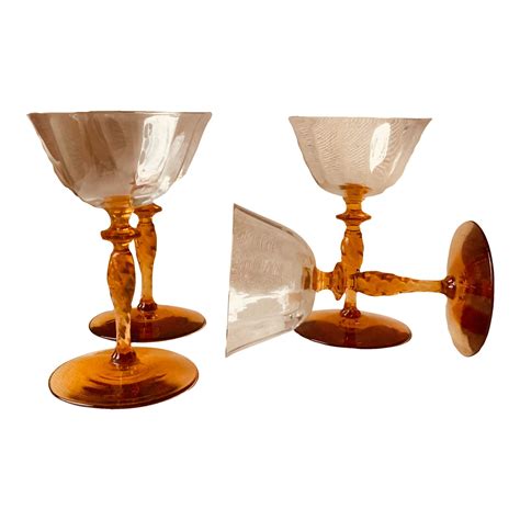1930s Art Deco Cocktail Glasses Set Of 4 Chairish