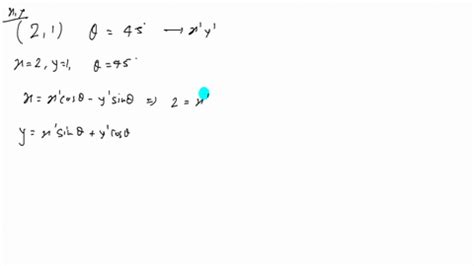SOLVED The x y coordinate system is rotated θdegrees from the x y coordinate system The