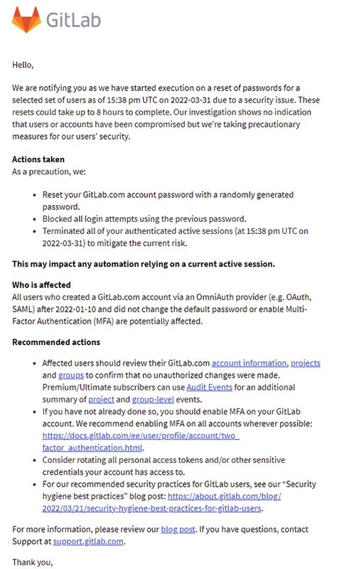 Potential Phishing Email General Gitlab Forum