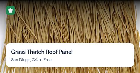Grass Thatch Roof Panel For Free In San Diego Ca For Sale And Free