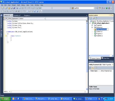 Entity Framework Approach To Connect To MS SQL Server 2008 Using Visual C