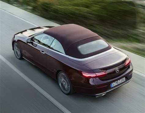 Maroon Mercedes E Class Convertible