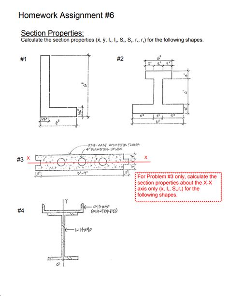 Solved Homework Assignment Section Properties Calculate Chegg Com