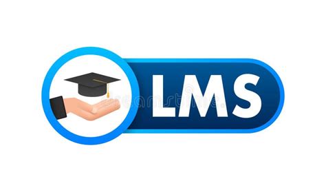 Flat Web Template With Lms For Concept Design Concept Of Learning Management System Stock