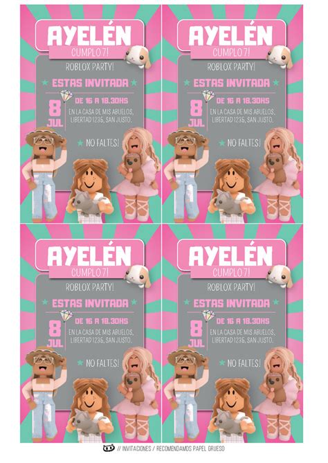 Kit Imprimible Roblox Nenas