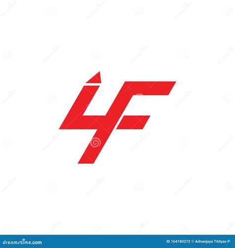 Letter 4f Simple Geometric Arrow Logo Vector 164180272