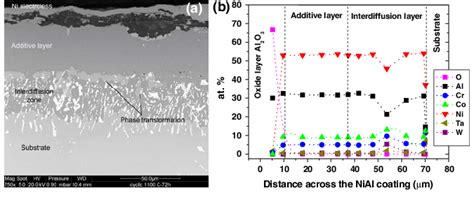A Esem Cross Section Of The Aluminized Ds Substrate And B Eds