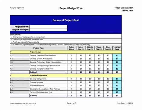 Recipe Template Excel Peterainsworth