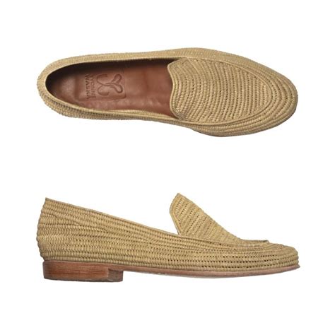 Mocassin Raphia Naturel Marcelle Hand Made Crochet Shoes Women Shoes Hats For Men