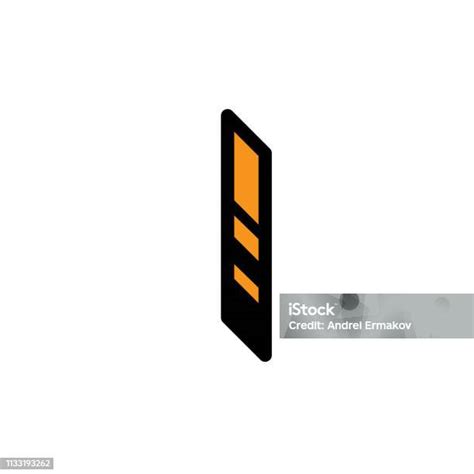 밝은 문자 I 벡터 선형 윤곽 문자 아이소메트리 3d 컬러 플랫 문자입니다 로고 회사 서명 내부와 티셔츠를 위한 아이콘입니다 기호는 흰색 배경에 고립 되어 있습니다 낙서