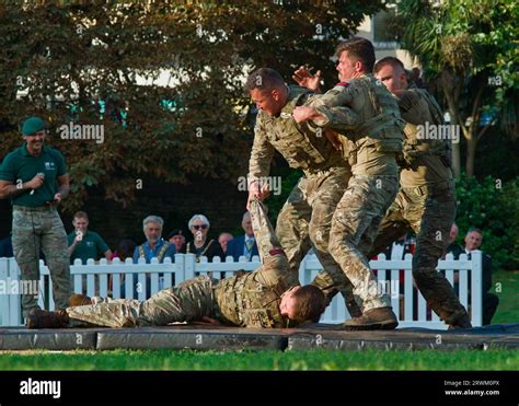 Royal Marines Commando Display Team Hand To Hand Fighting During An