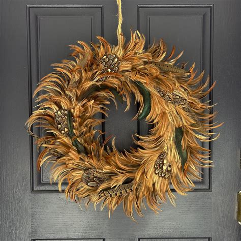 Natural Pheasant Feather Wreath Zucker Feather Products Inc