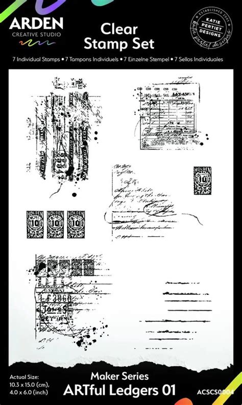 Arden Creative Studio Artful Ledgers 01 Stamp Set Craft Expressions
