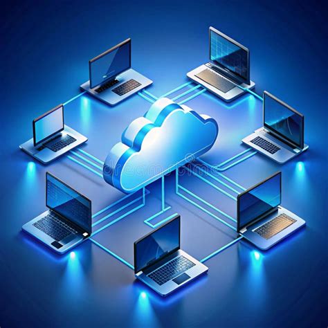 Cloud Connected Hybrid Desktop Solution For Modern Workflows Stock Illustration Illustration