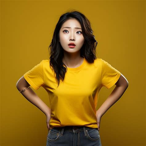 Premium Ai Image Frustrated Asian Girl Shrugging Looking Bothered And Annoyed Cant Understand