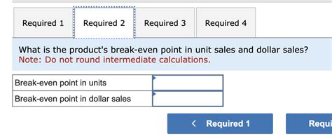 Solved What Is The Product S Break Even Point In Unit Sales Chegg