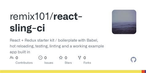 Github Remix101react Sling Ci React Redux Starter Kit Boilerplate With Babel Hot