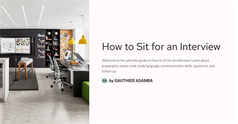 How To Sit For An Interview