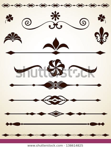 Text Paragraph Dividers Decorations стоковая векторная графика без