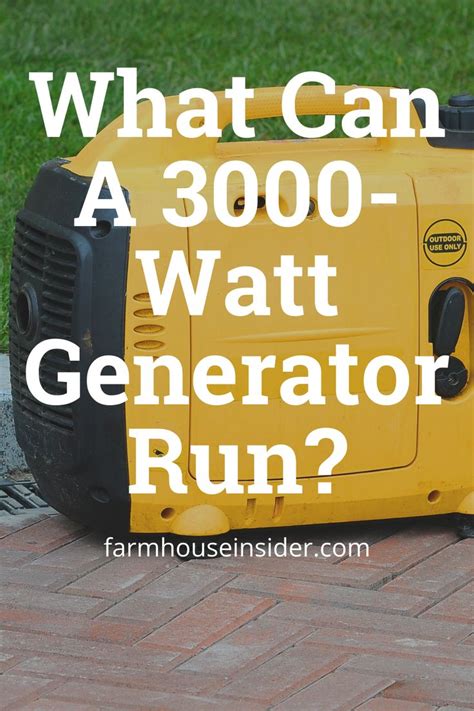 What can a 3000-Watt Generator Run? (Complete Guide) | 3000 watt ...