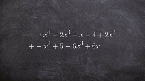 Adding Polynomials Youtube