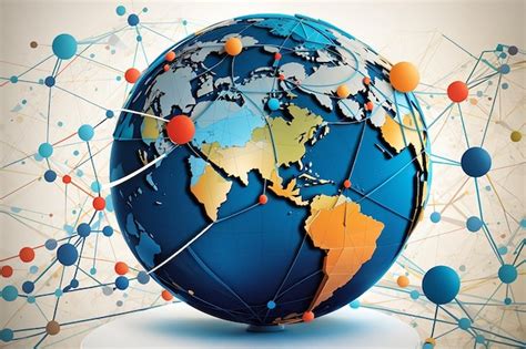 Premium Ai Image Global Communication Background Business Network Design