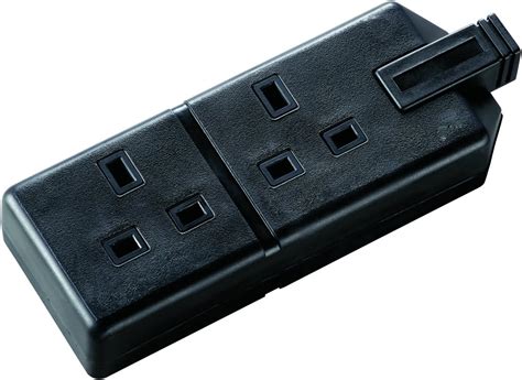 Permaplug By Masterplug Two Socket Trailing Socket Without Plug And Cable Black