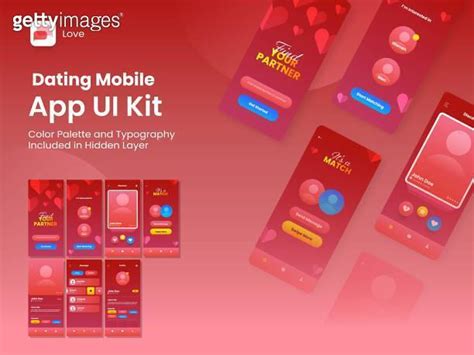 Dating App Ui Kit For Responsive Mobile Application Or Website With