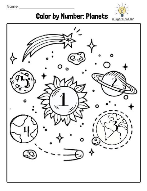 Solar System And Beyond Color By Number Bundle S6e1 A E Classful
