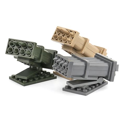 Ww2 군사 육군 기지 유도 미사일 로켓 발사기 군인 피규어 무기 액세서리 빌딩 블록 남아용 Moc 벽돌 장난감 Aliexpress