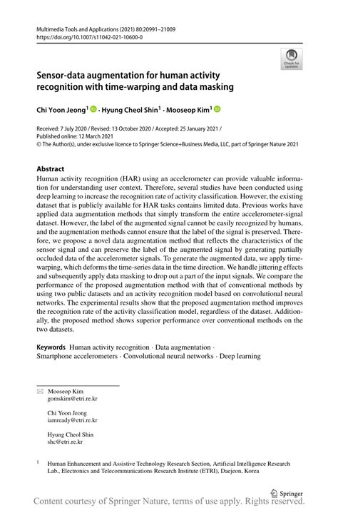 sensor data augmentation for human activity recognition with time