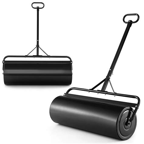 Costway 63l Metal Garden Lawn Roller Water Sand Filled Drum Grass