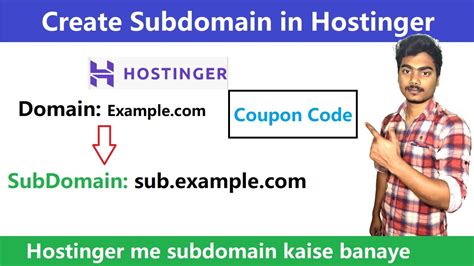 How To Create Subdomain In Hostinger Hostinger Me Subdomain Kaise Banaye Tutorial Youtube