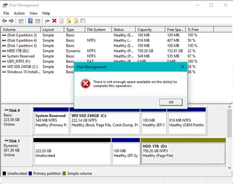 Unable To Extend Partition Or Create A New One Rwindows10