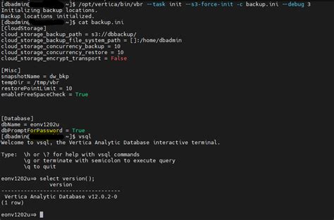 Configure Vbr To Backup To Minio — Vertica Forum