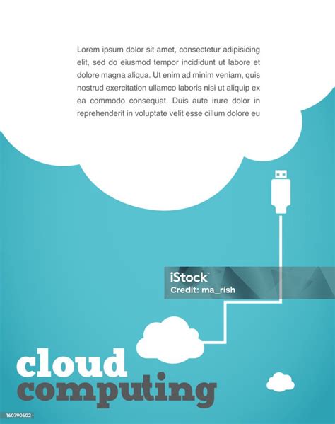 Vintage Style Cloud Computing Poster Stock Illustration Download