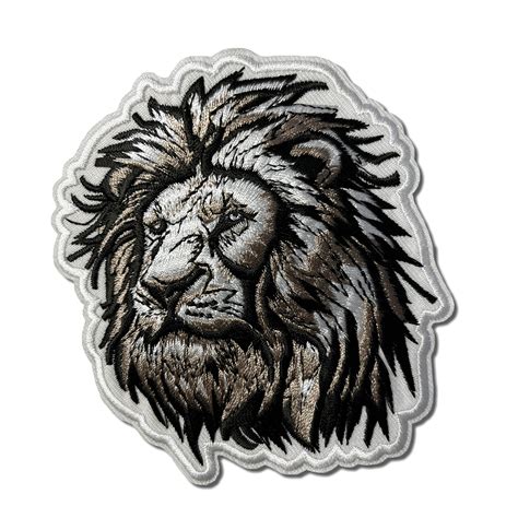 Embroidered Lion Head Iron On Sew On Patch Patchers