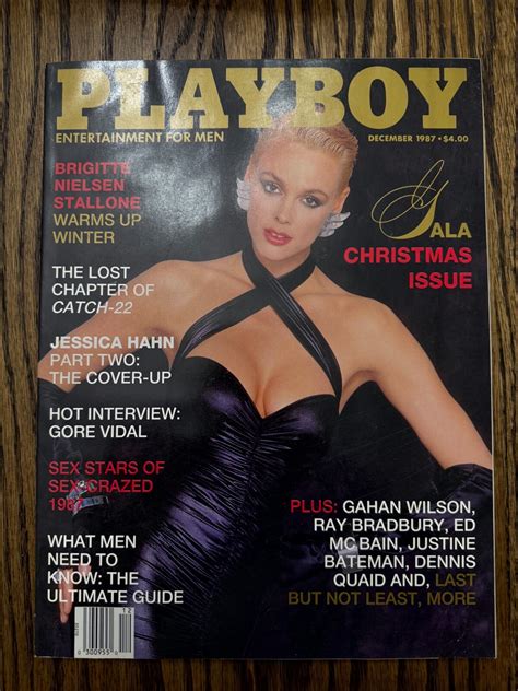Playboy Magazine December 1987 India Allen Playmate Bridgitte Nielsen