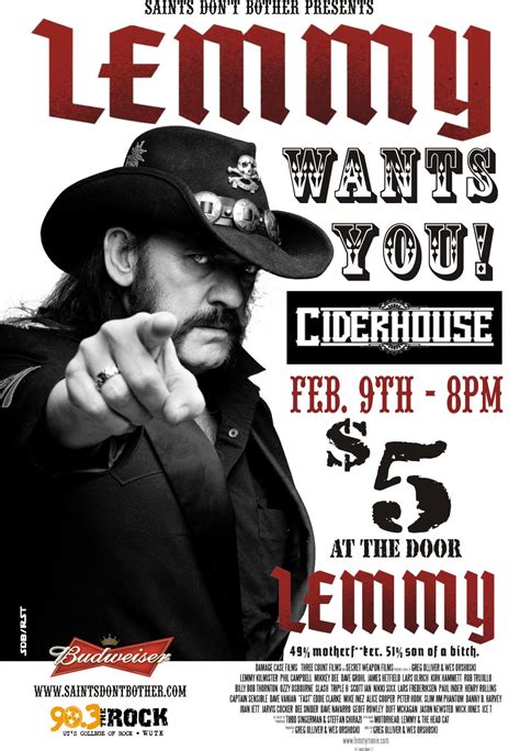 Saints Dont Bother Lemmy The Movie At The Cider House