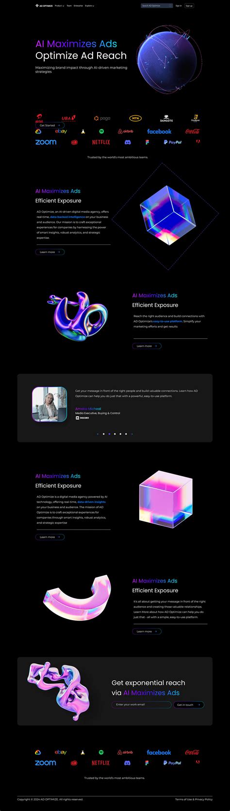 digital marketing optimization website behance