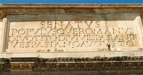 Arch Of Titus Inscription