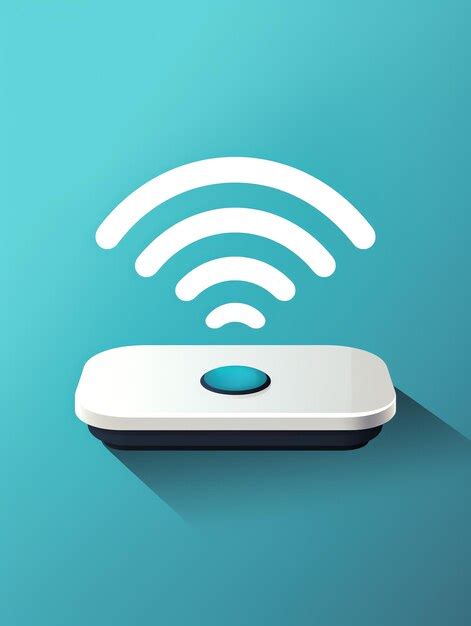 Premium Ai Image A Wifi Router With A Blue Button