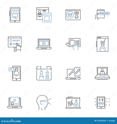 genetic algorithms line icons collection fitness evolution