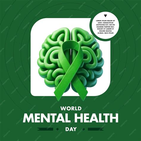 Social Media Poster For World Mental Health Day October 10 With Human
