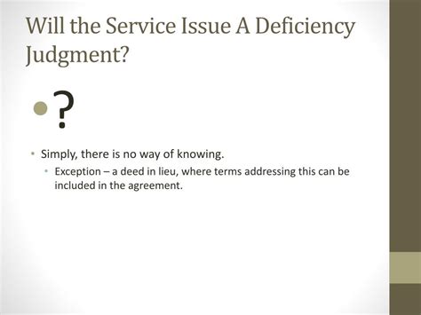 PPT Deficiency Judgments PowerPoint Presentation Free Download ID